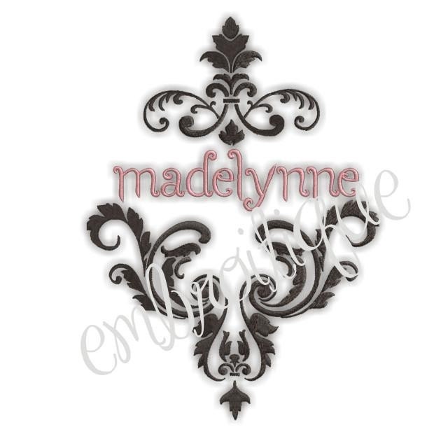 Madelynne Embroidery Alphabet Monogram Set- Machine Embroidery Font ...