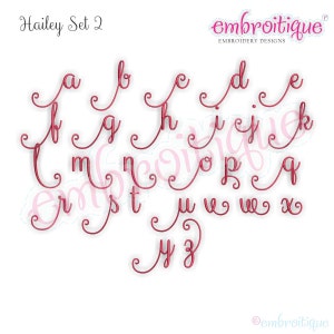 Hailey Monogram Set 2 - Curly Swirly Calligraphy Interchangeable ...