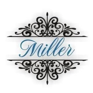 Miller Monogram Font Frame - Beautiful Classy Ornate Embellishment ...