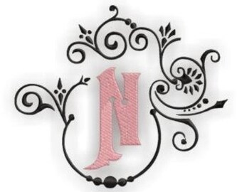 Wilson Monogram Font Frame Instant Email Delivery Download | Etsy