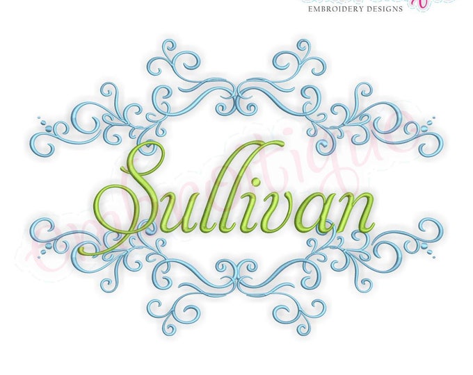 Sullivan Vintage Flourish Font Frame instant Download Machine - Etsy