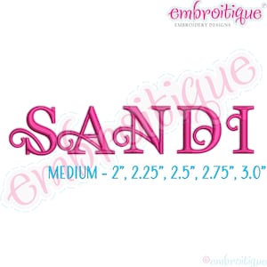 Sandi Monogram Font - Curly Classic Upright- MEDIUM- BX Files Included ...