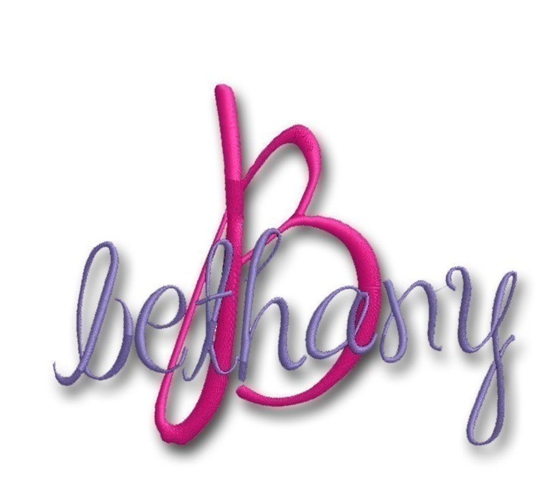 Bethany Monogram Set-instant Download -digital Machine Embroidery ...