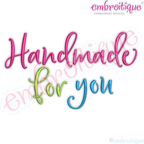 Hand Made Handmade for You Tag Handmade Embroitique Crafty - Etsy
