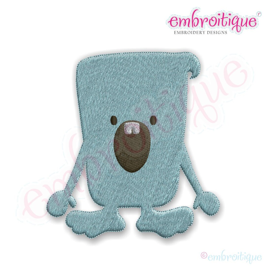 Big Blue Monster Filled- Instant Download -digital Machine Embroidery ...