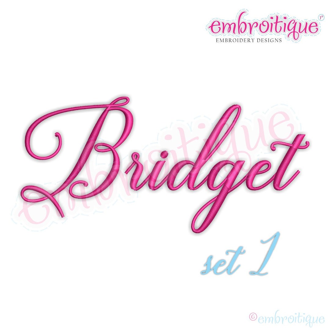 Bridget 1 Monogram Font - Small - BX Files Included- Instant Download ...