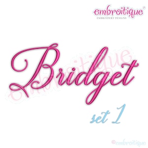 Bridget 1 Monogram Font - Small - BX Files Included- Instant Download ...