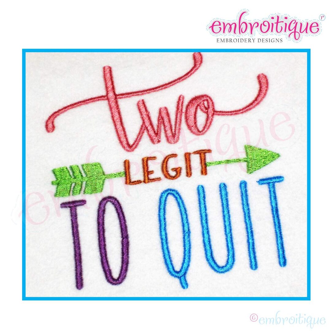 TWO Legit to Quit - MC Hammer Boy or Girl Second 2nd Happy Birthday ...