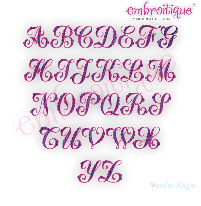 Fallyn Filled Monogram Font Set BX Files Included Instant | Etsy