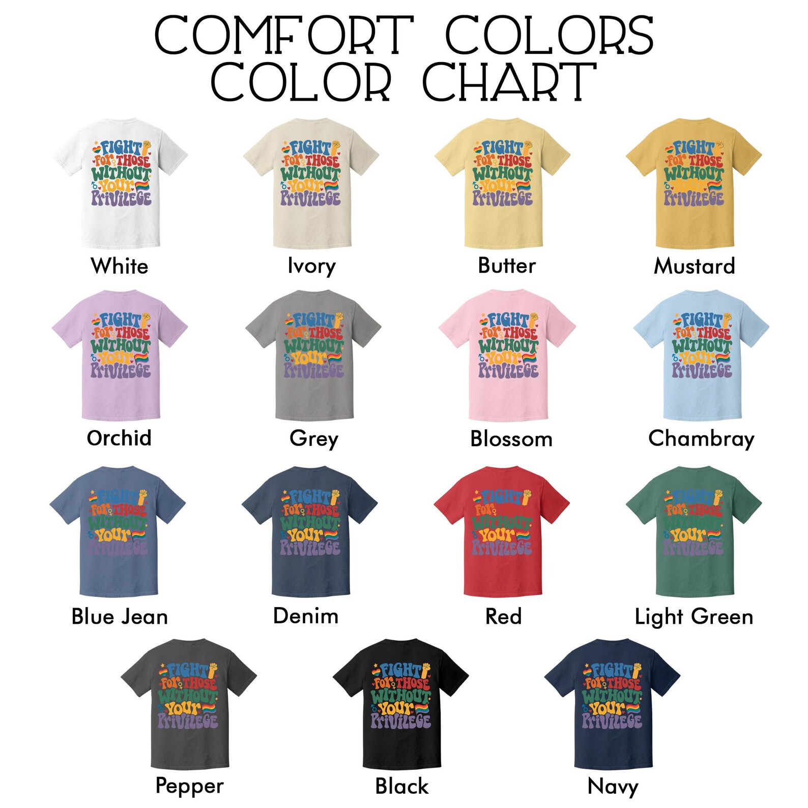 Fight for Those Without Your Privilege Comfort Colors Shirt, Activist ...