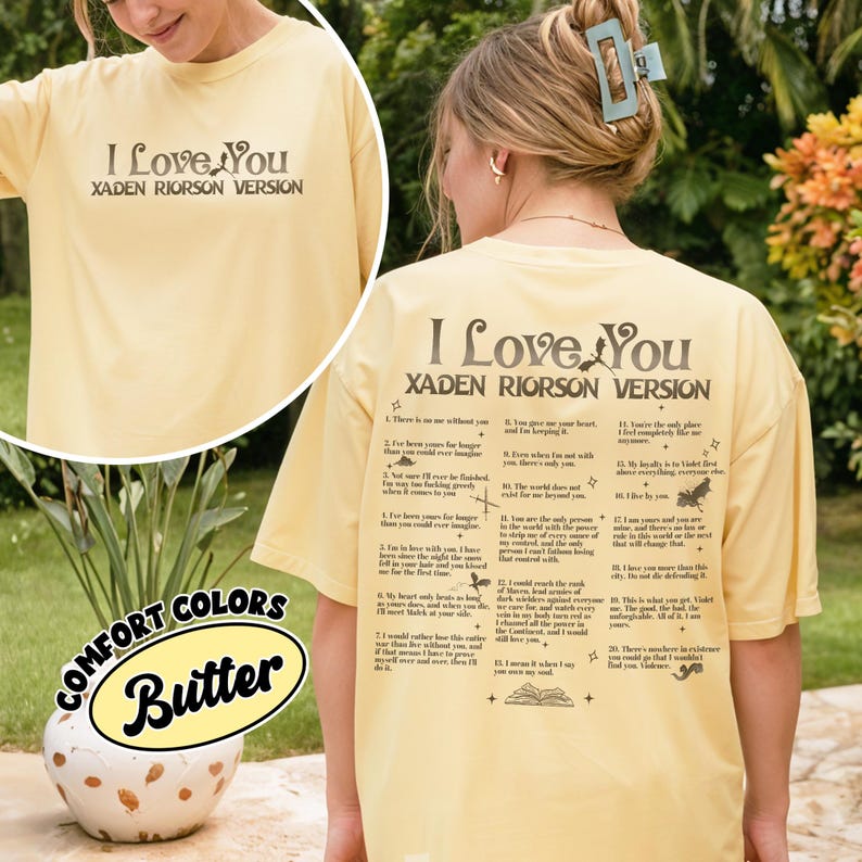 Xaden Riorson Quote Comfort Colors Shirt, Fourth Wing Book Quotes ...