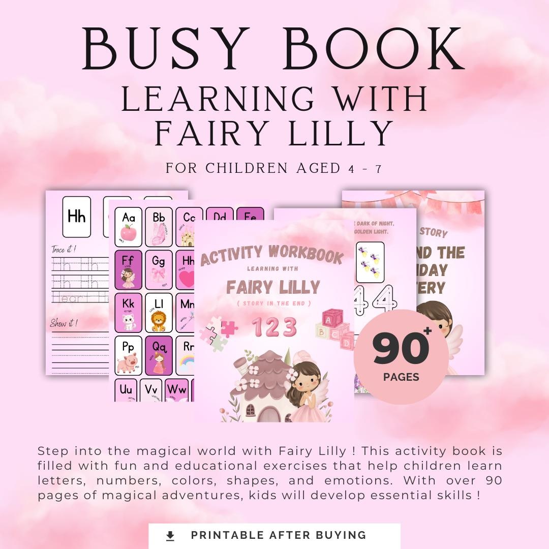 Learning With Fairy Lilly, Printable Busy Book - Puzzles, Colors ...
