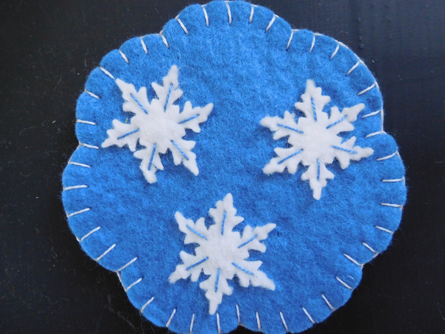 Wool Felt Snowflakes Small 3 Sizes - Etsy