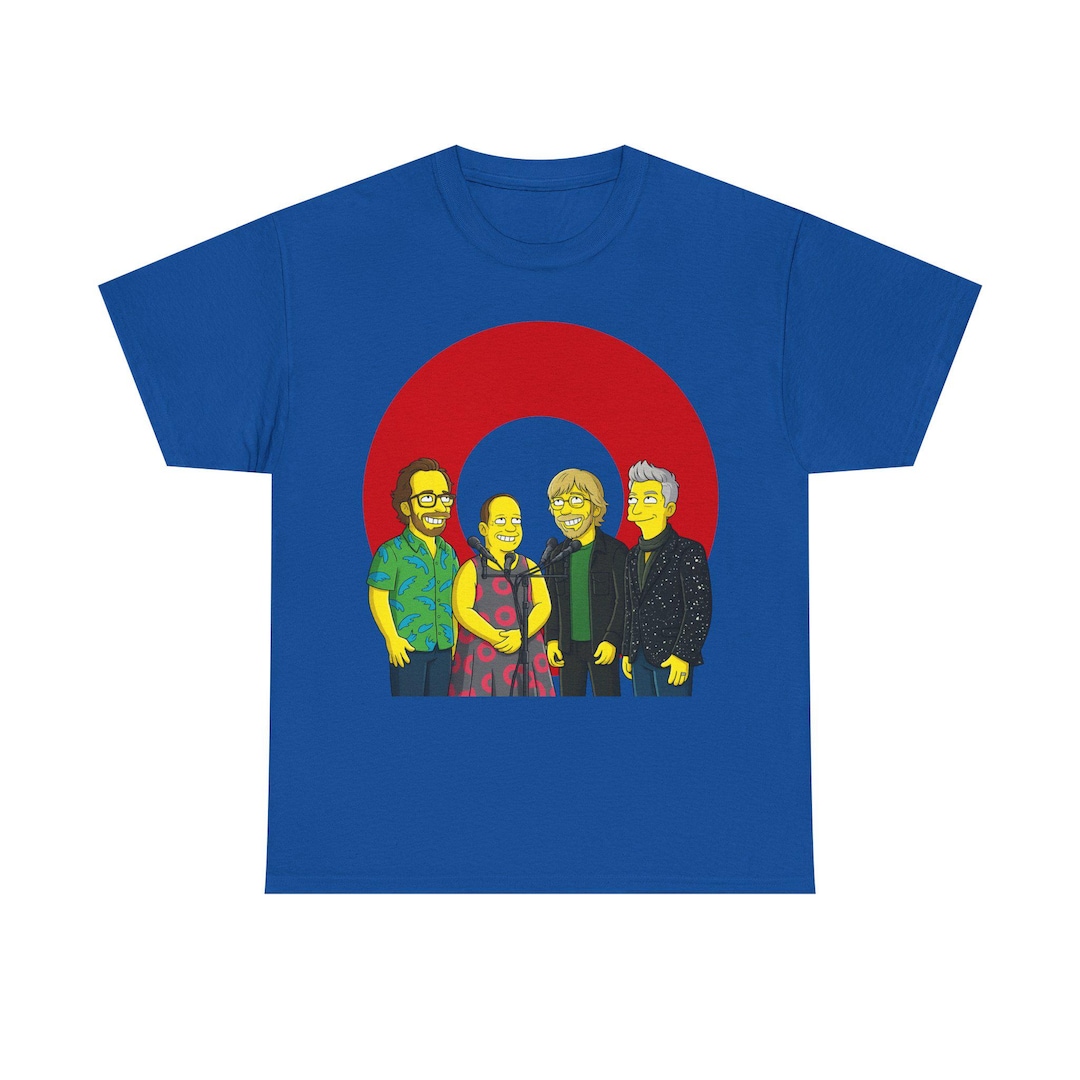Phish Band as Simpsons Characters T-shirt | Cartoon Rock Band Tee - Etsy