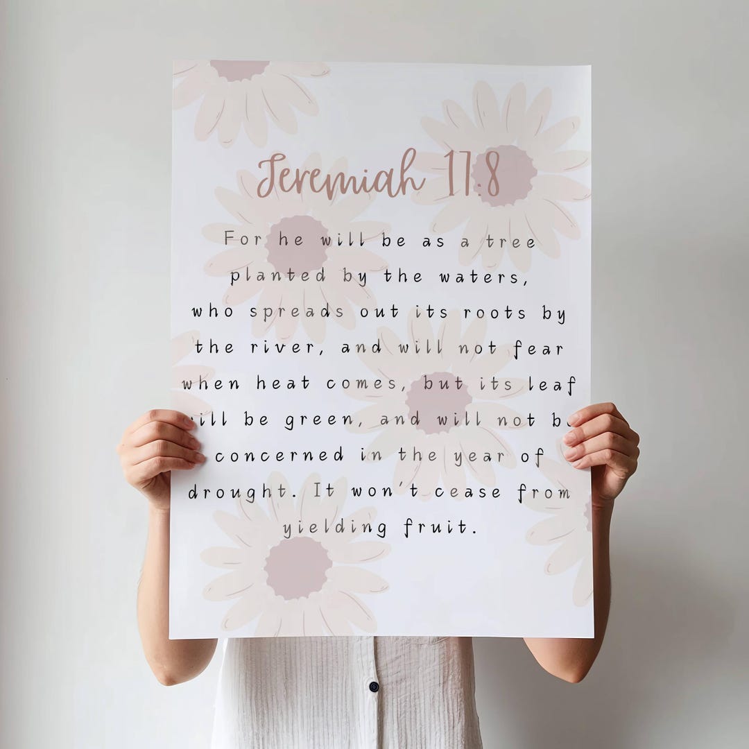 Jeremiah Scripture Print, Biblical Wall Art, Religious Gifts for Her ...