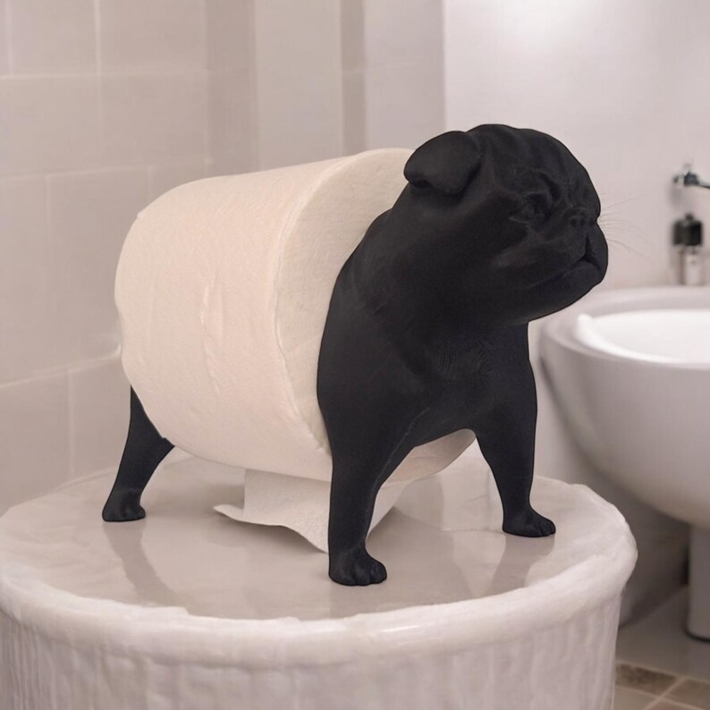 Pug Toilet Paper Holder - Etsy