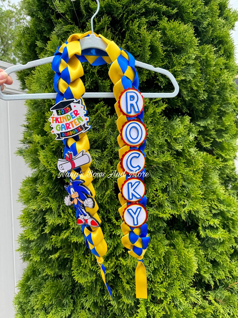 Sonic Graduation Lei, School Graduation, Kids Graduation, Personalized ...