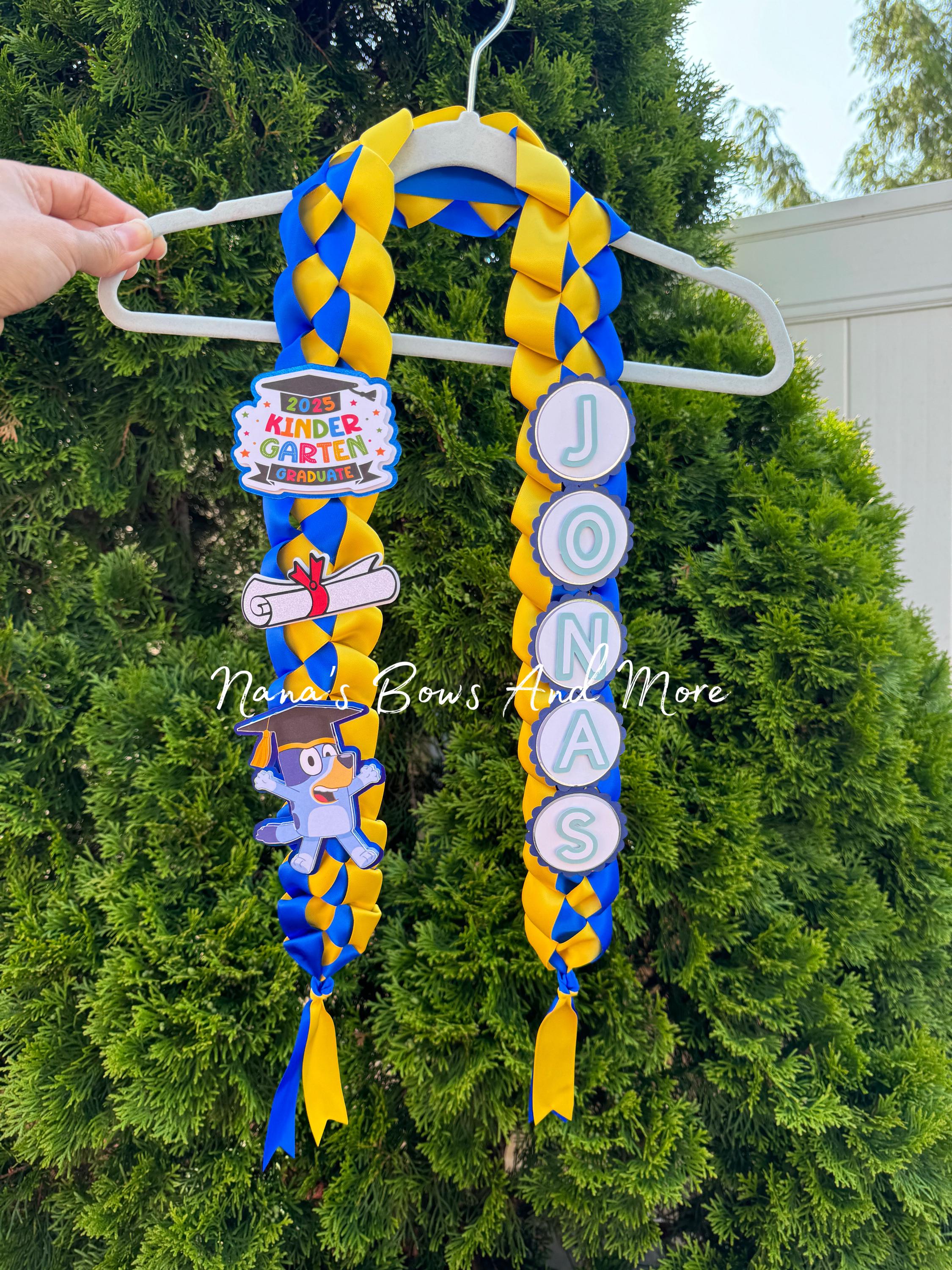 Preschool Kinder Pre-k Graduation Leí, Bluey Graduation Lei,custom ...