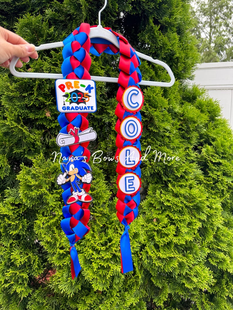 Sonic Graduation Lei, School Graduation, Kids Graduation, Personalized ...