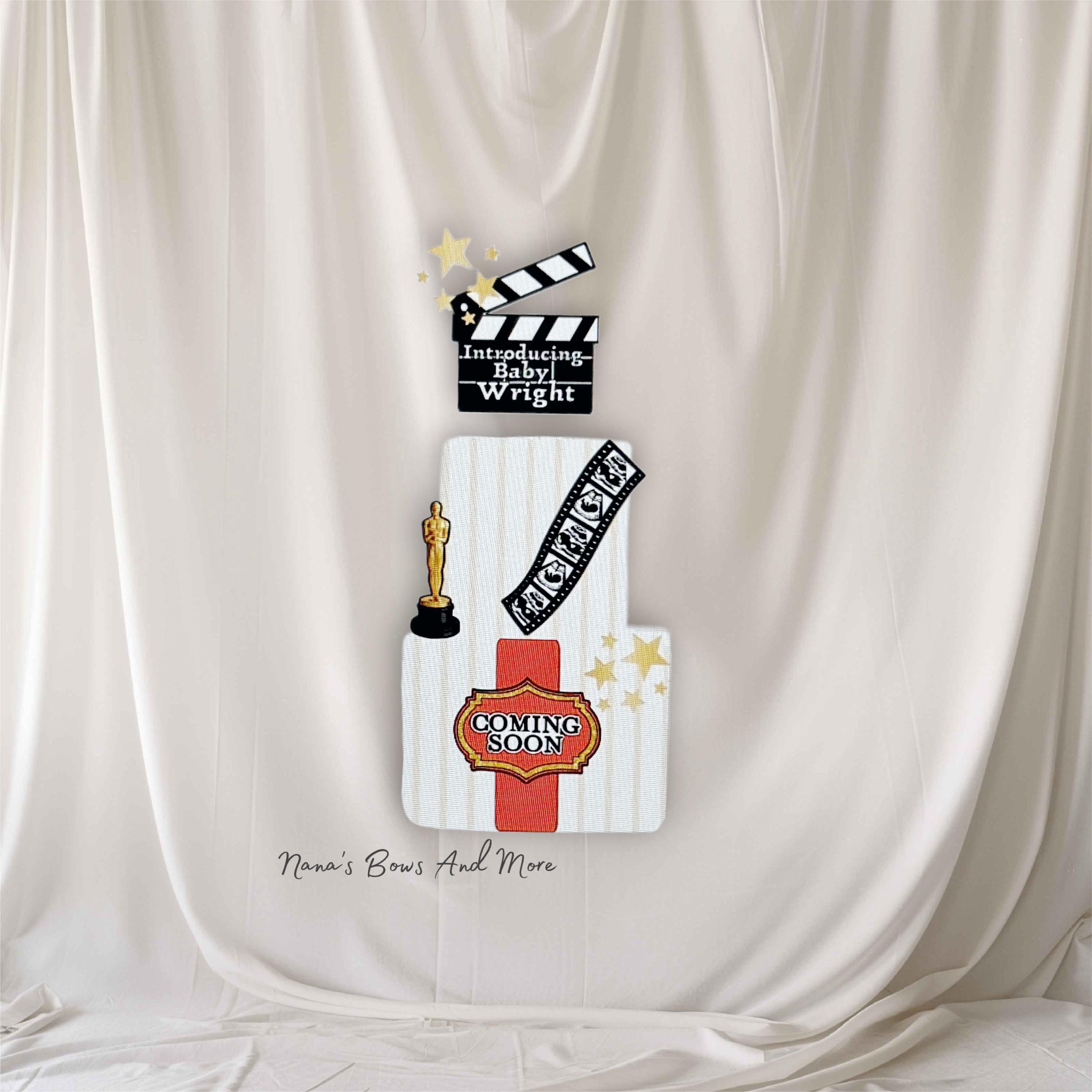 Oscar Awards Baby Shower Cake Topper, Personalized Ultrasound Film ...