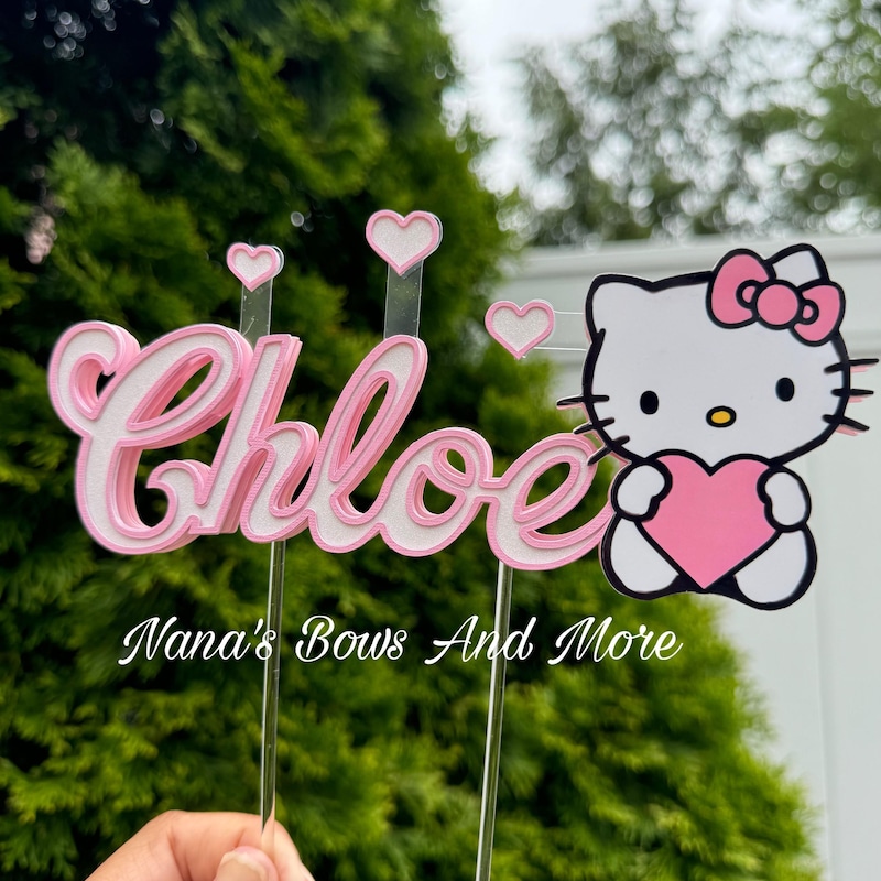 Hello Kittys Cake Topper - Etsy