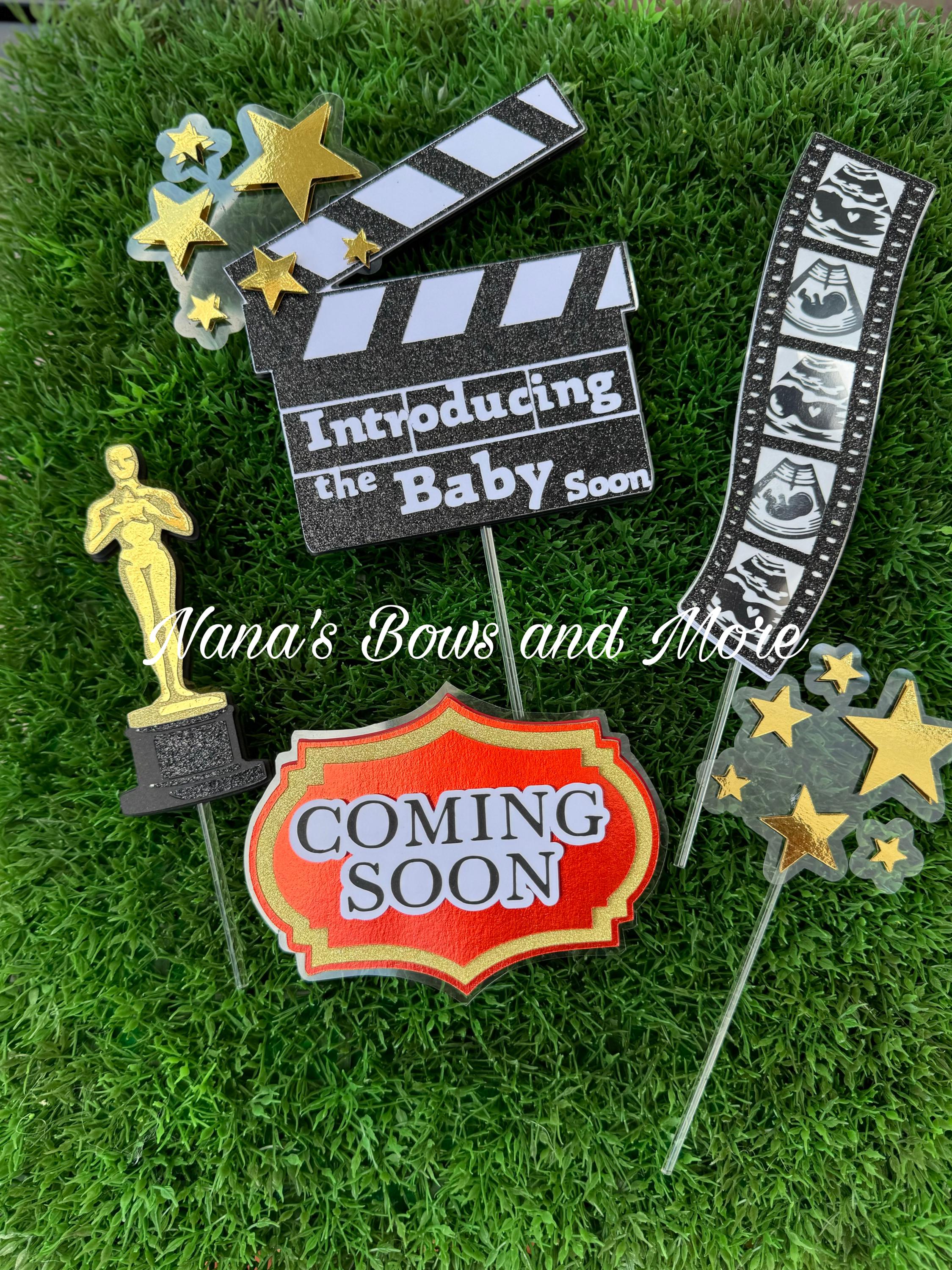 Oscar Awards Baby Shower Cake Topper, Personalized Ultrasound Film ...