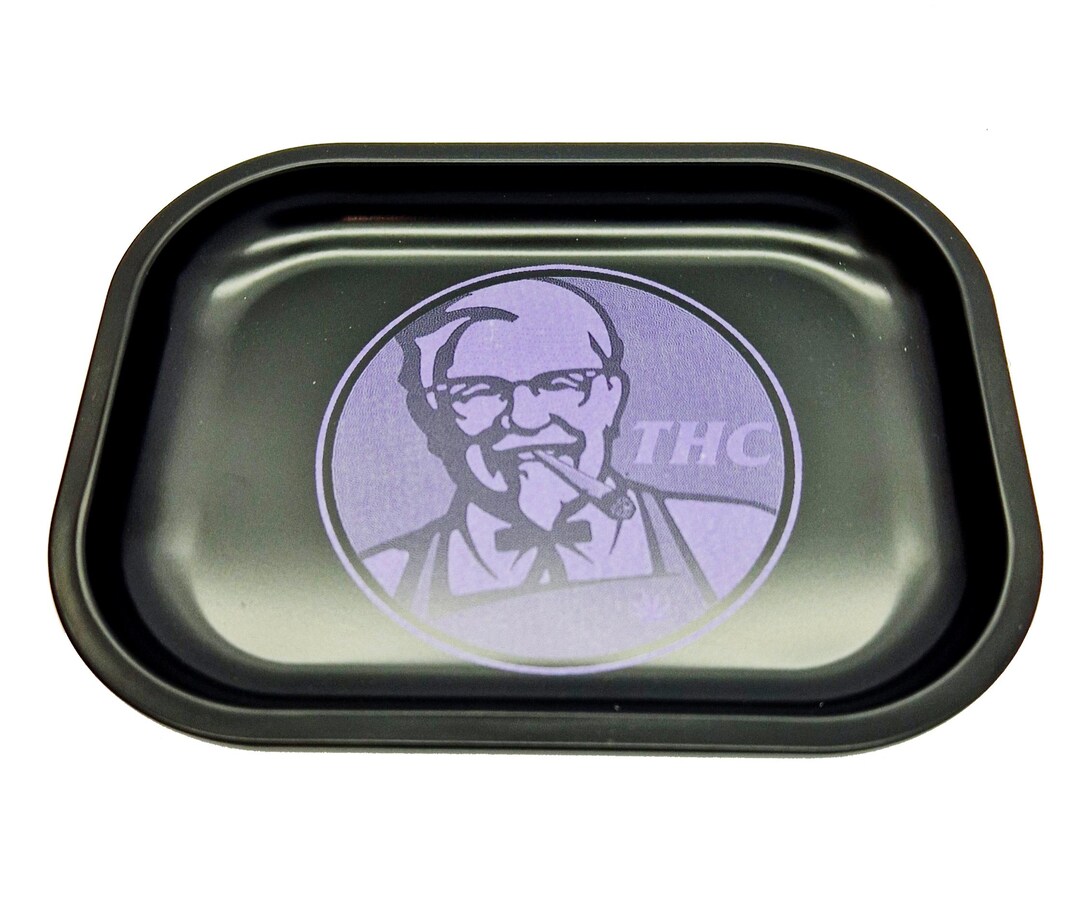 KHC Colonel Fried Chicken Lovers Rolling Tray Meme Funny Parody Metal ...