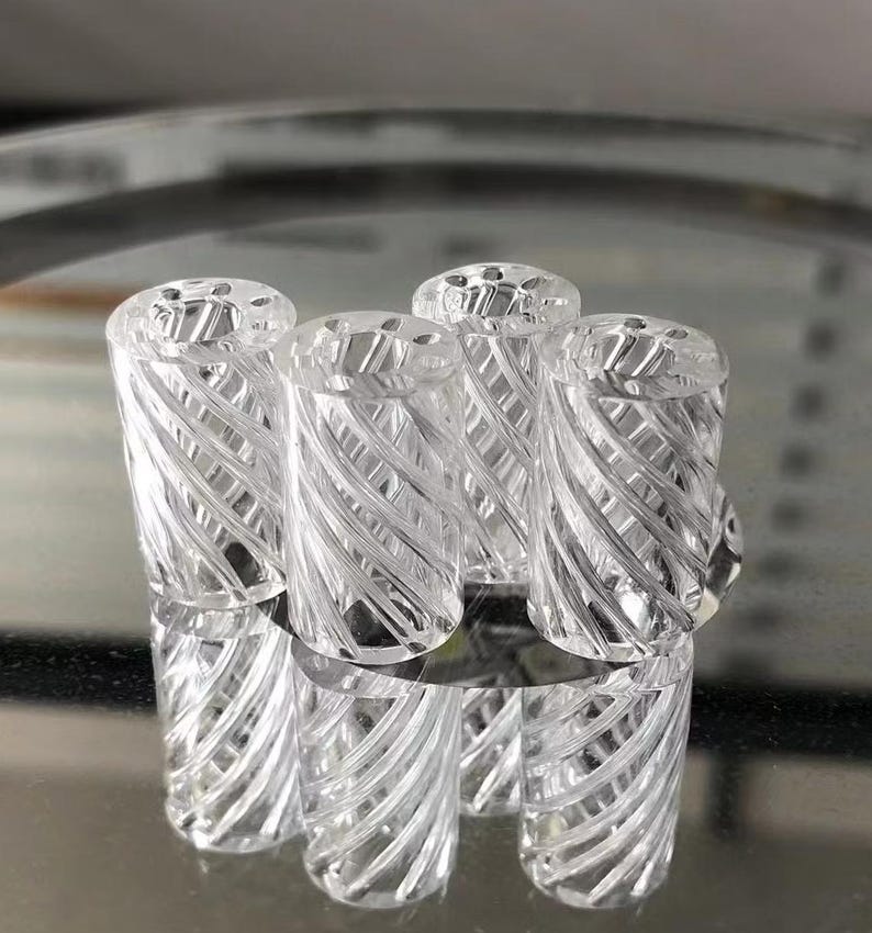 Glass Tip Mouthpiece Vortex Twisted Slim 8mm 10mm 12mm - 7 Holes ...