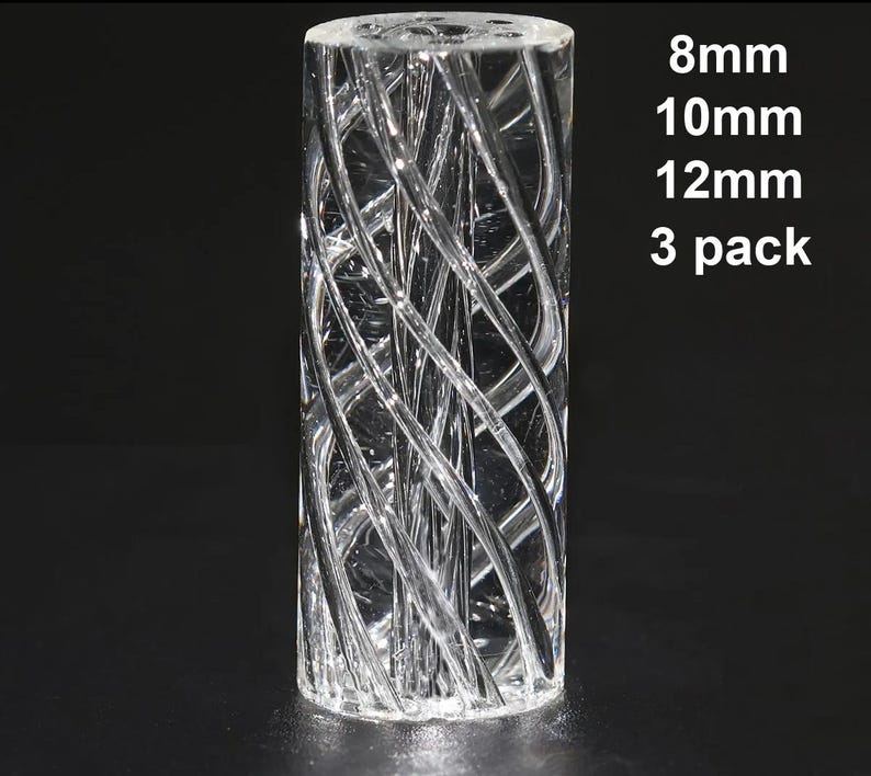 Glass Tip Mouthpiece Vortex Twisted Slim 8mm 10mm 12mm - 7 Holes ...