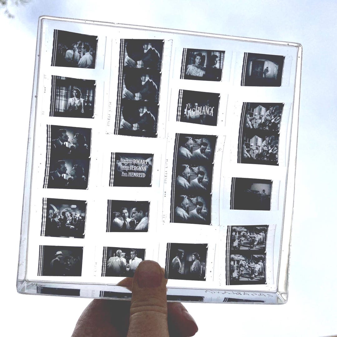 Casablanca — 35mm Film Resin Art: Authentic Movie Frames Preserved in ...