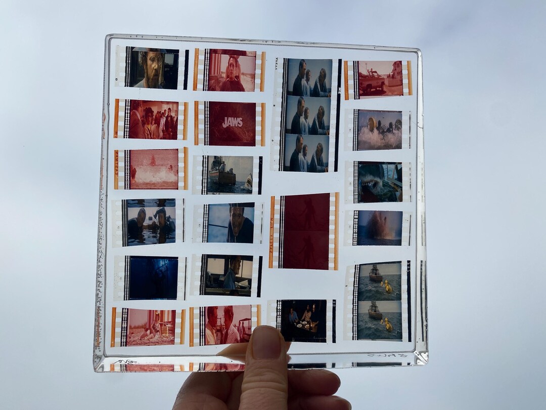 Jaws. Authentic 35mm Motion Picture Film Preserved in Resin by ...
