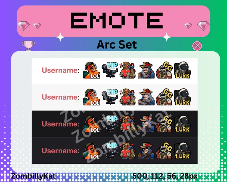 Twitch, Emote Set, Six Emotes, LOL, RIP, GG, Love, Arc Raiders, Emotes ...