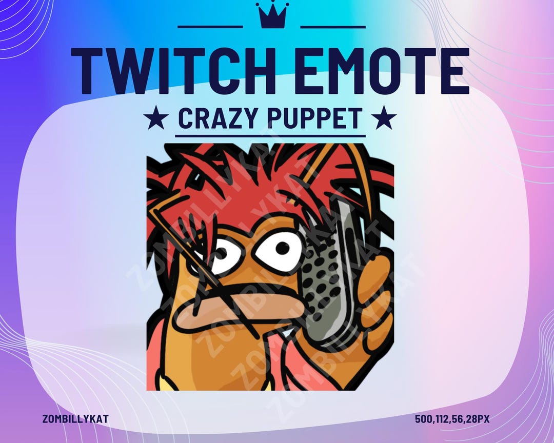 Crazy Puppet, Emote, Twitch, Stream, Streamer, Pepe, Shrimp, Emotes ...