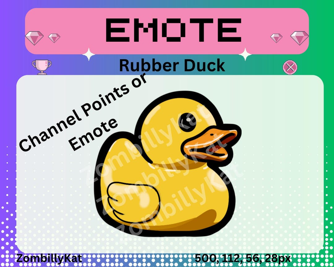 Twitch, Emote, Rubber, Duck, Arc, Raiders, Stream, Streamer, Discord ...
