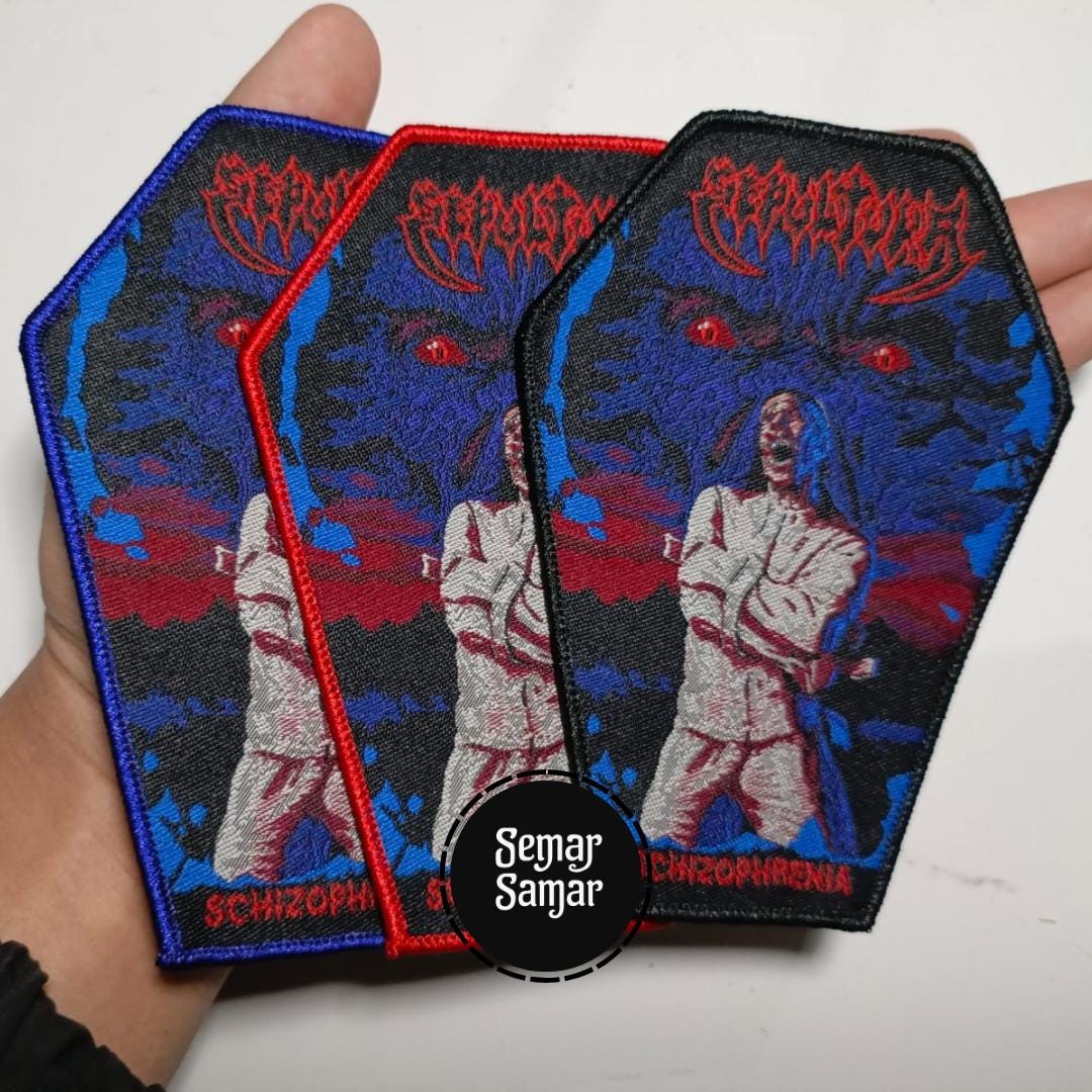Sepultura Schizophrenia Coffin Woven Patch | Thrash Death Metal Patch ...