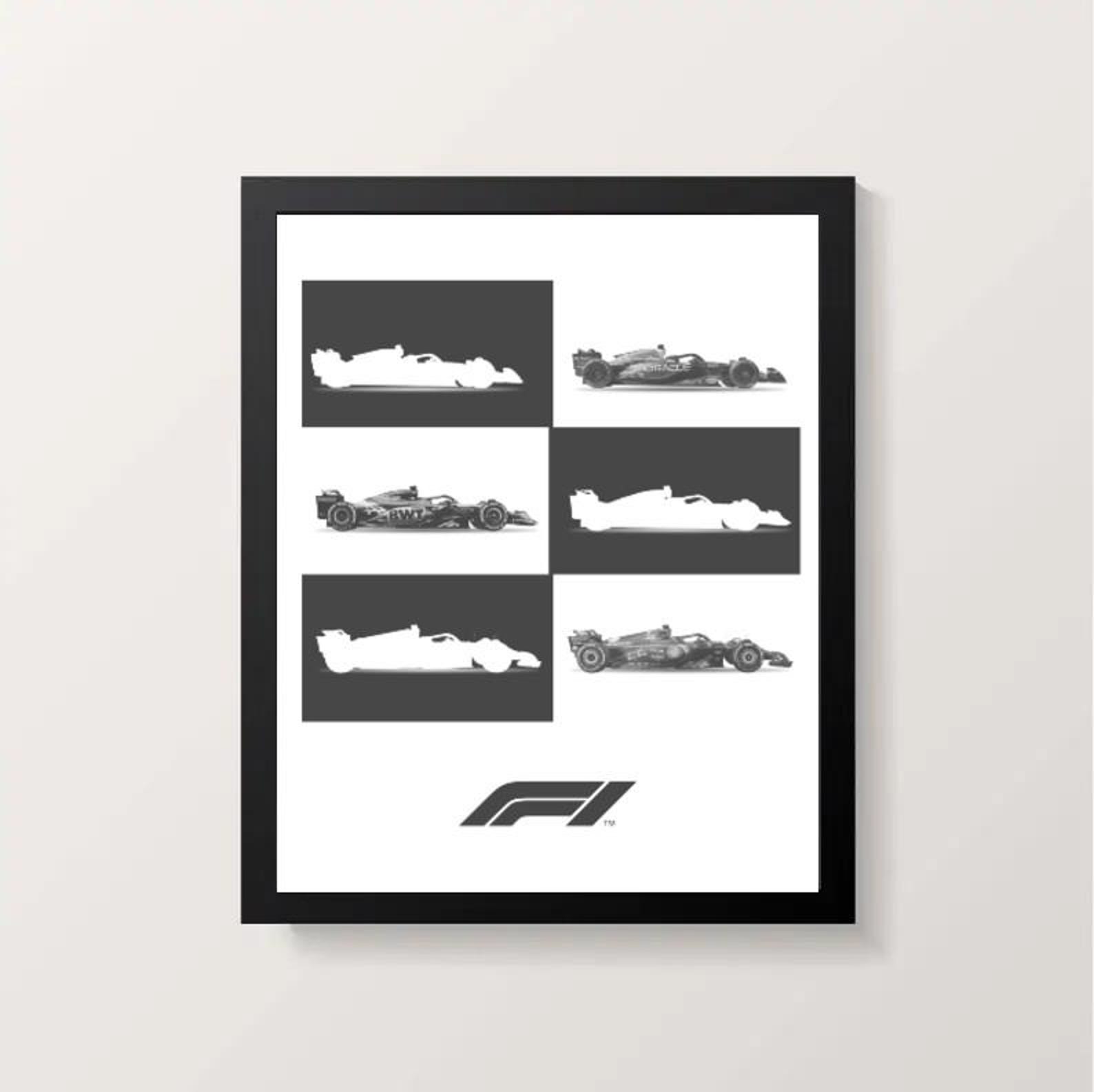 Printable F1 Art, Digital Art, F1 Car Design, 4k Image, Grey F1 Car ...