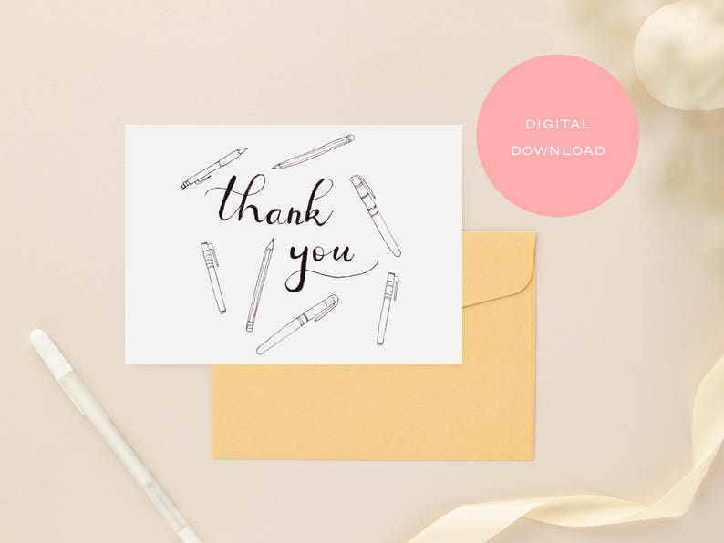 Teacher Thank You Card, DIY Coloring Page, School Staff Appreciation ...