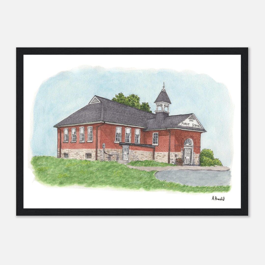 Old Jockvale School House Fine Art Framed Poster Home Decor for ...