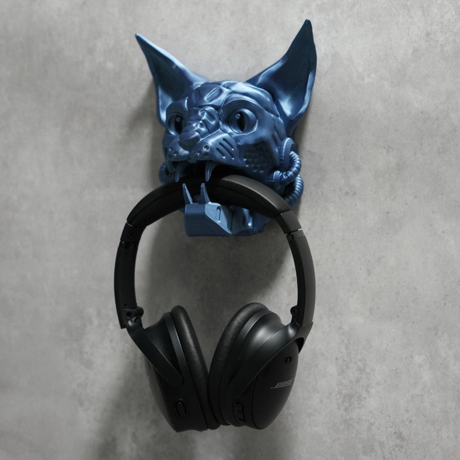 Cyber Cat Headphone Holder – Movable Jaw & Retractable Teeth | 3D ...