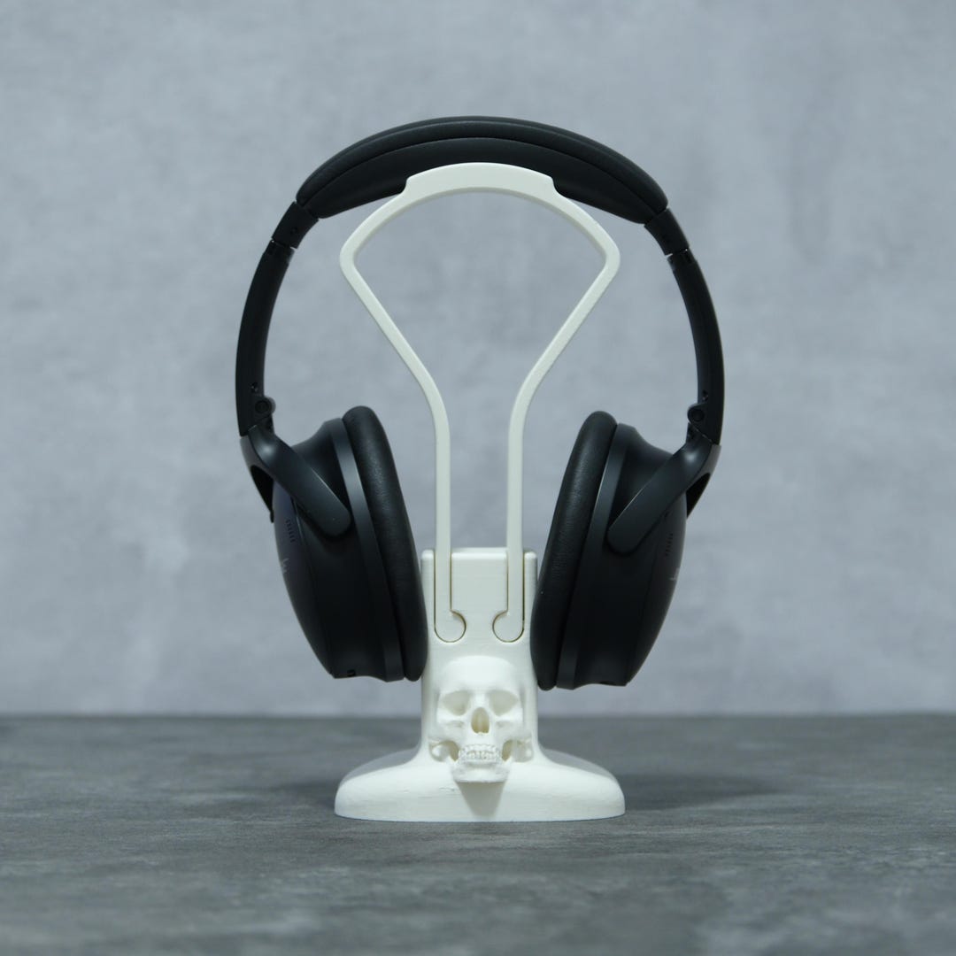 Custom Skull Headphone Stand, Personalized Headset Holder, Sturdy ...