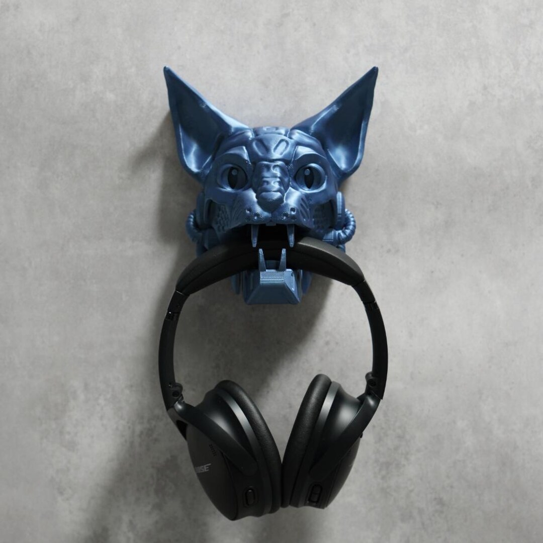 Cyber Cat Headphone Holder – Movable Jaw & Retractable Teeth | 3D ...