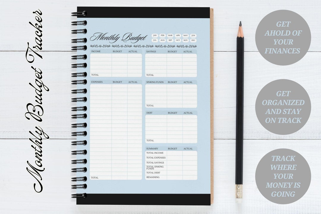 Monthly Budget Tracker Sheet, Printable Sheets to Improve Money ...