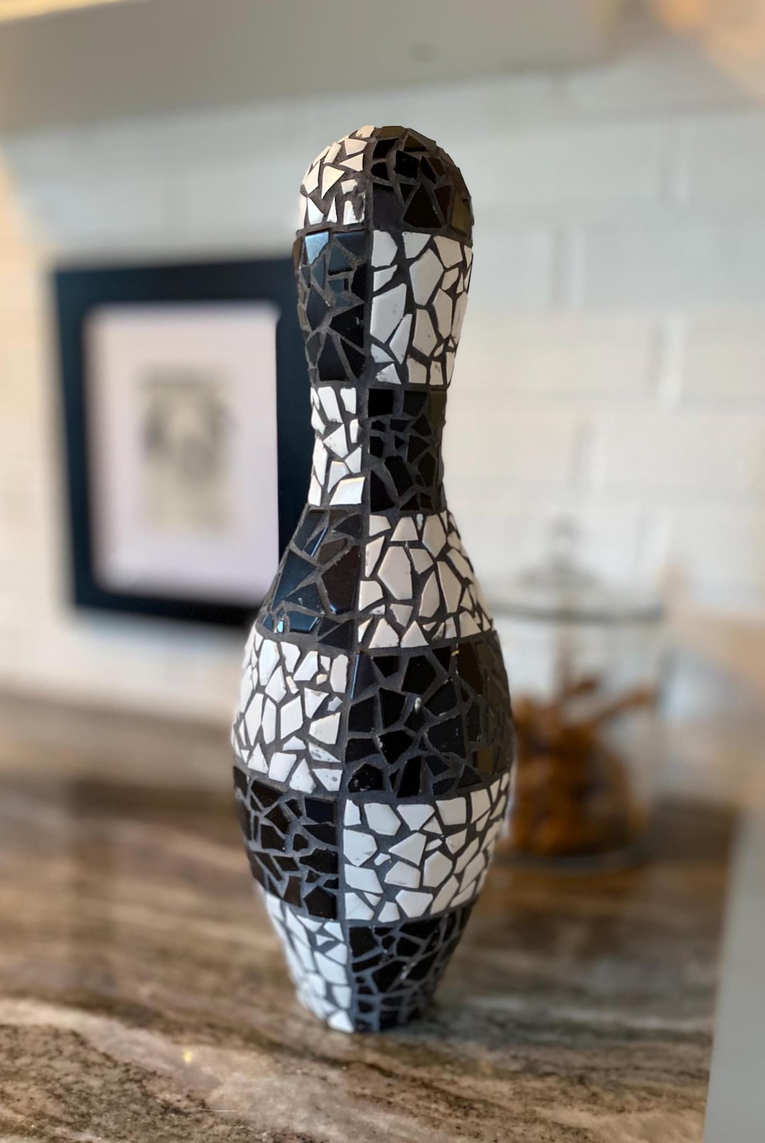 Ceramic Bowling Pin, Bowling Pin, Broken Tile Mosaic - Etsy