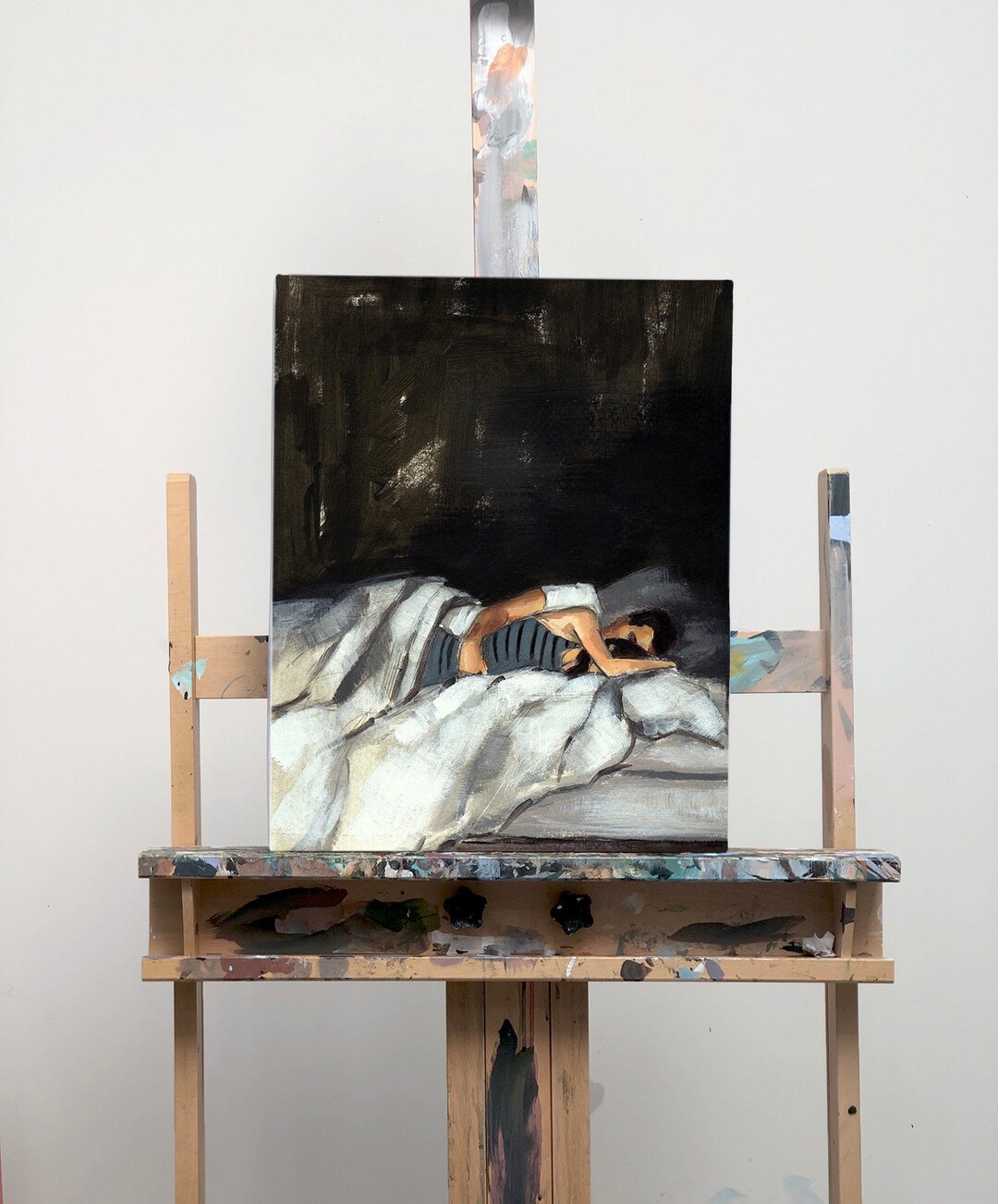 CANVAS Wall Art . Striped Sleeper . Ready to Hang . Gallery Stretched ...