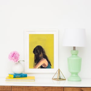 Portrait in Yellow . Giclee Art Print - Etsy