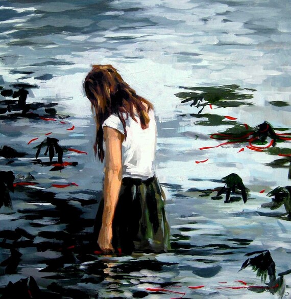 Items similar to Cast Away . 18 x 24 original painting . with shades of ...