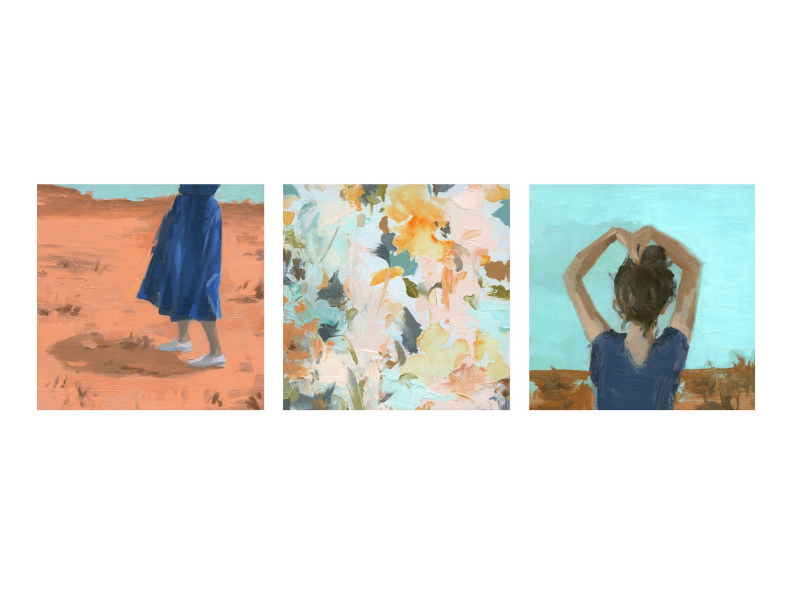 The Desert Triptych . Horizontal Giclee Art Print - Etsy