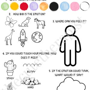 Feelings Check-in Worksheet - Etsy