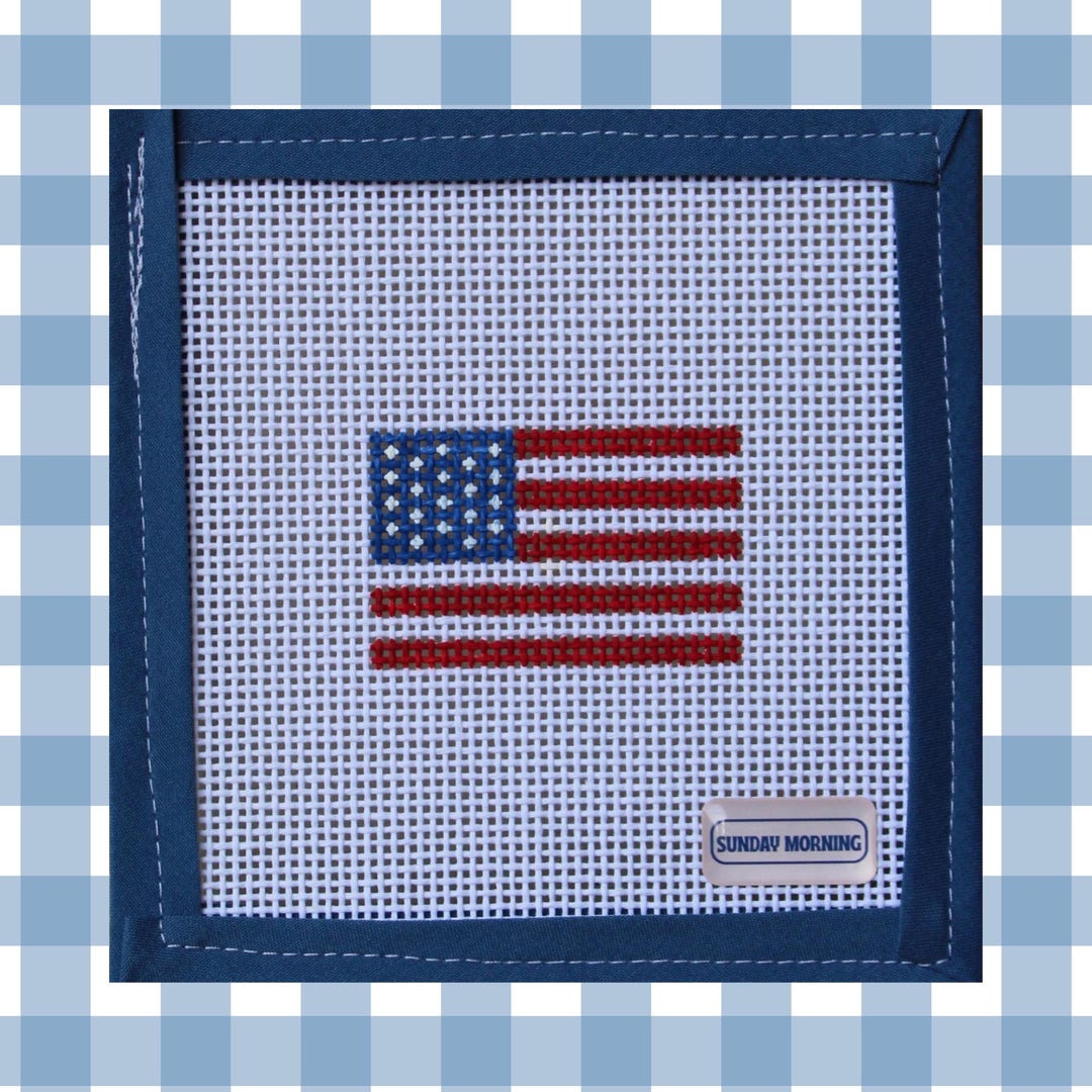 Mini American Flag Needlepoint Canvas - Etsy