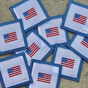 Mini American Flag Needlepoint Canvas - Etsy